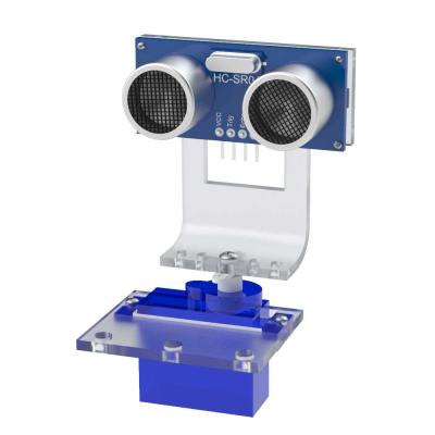 China Acrylic Transparent Mounting Bracket SG90 HC-SR04 Steering Gear 20g Weight for sale