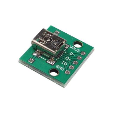 China Electronic Arduino Sensor Module USB To DIP Micro USB Head Mini 5P Patch 2.54mm Adapter for sale