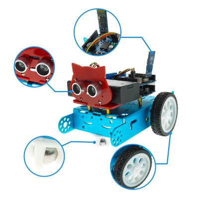 China Aluminum Alloy 2WD Arduino Starter Kit Bluetooth Car STEM Robot Kit OKY5016 for sale
