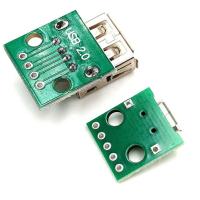 China USB To 2.54mm DIP Adapter Female Connectors PCB Converter Board for sale