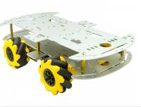 China Aluminum Alloy RC Robot Car Chassis With Mecanum Wheel for sale