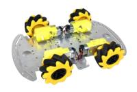 China Aluminum Alloy RC Robot Car Chassis With Mecanum Wheel for sale