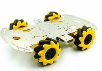 China Aluminum Alloy RC Robot Car Chassis With Mecanum Wheel for sale