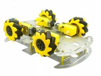 China Aluminum Alloy RC Robot Car Chassis With Mecanum Wheel for sale
