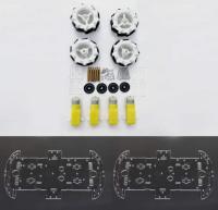 China 65mm Plastic Omnidirectional Wheels Robot With TT Motor Coupling for sale