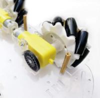 China 65mm Plastic Omnidirectional Wheels Robot With TT Motor Coupling for sale