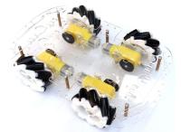 China 65mm Plastic Omnidirectional Wheels Robot With TT Motor Coupling for sale