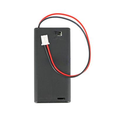 China XH2.54 Connector Two 18650 Battery Holder Box With Cover for sale