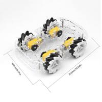 China 4WD Plastic Transparent Wheel Smart Car Chassis Kit For Mecanum for sale