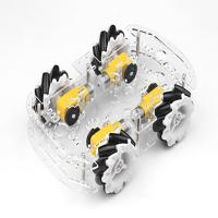 China 4WD Plastic Transparent Wheel Smart Car Chassis Kit For Mecanum for sale