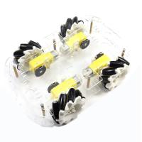 China 4WD Plastic Transparent Wheel Smart Car Chassis Kit For Mecanum for sale