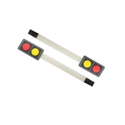 China Red And Yellow 2 Buttons Matrix DIY Membrane Keypad for sale