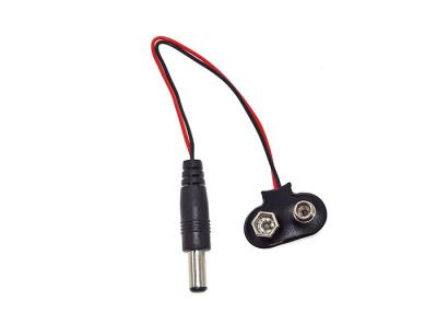 China T Type 9V Battery Power Connector With DC 2.1mm Plug for sale