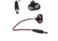China T Type 9V Battery Power Connector With DC 2.1mm Plug for sale