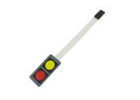 China Red And Yellow Two Button Mini Membrane Switch Panel 20x40MM for sale