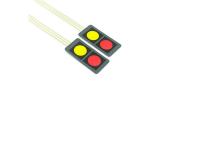 China Red And Yellow Two Button Mini Membrane Switch Panel 20x40MM for sale