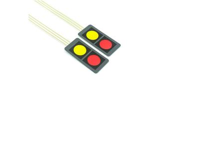 China Red And Yellow Two Button Mini Membrane Switch Panel 20x40MM for sale