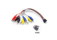 China DIY Connection Test Lead 20cm 10pin Jumper Wire Male With Alligator Clips for sale