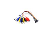 China Electric Test Lead 20cm 10pin Electrical Jumper Wire Female With Crocodile Clip for sale