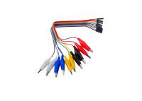 China Electric Test Lead 20cm 10pin Electrical Jumper Wire Female With Crocodile Clip for sale