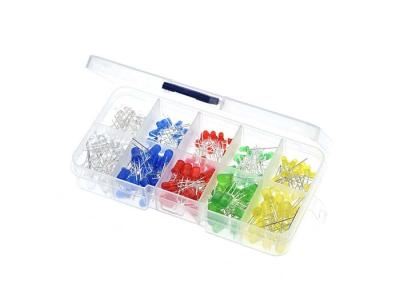 China PVC 3MM 5MM Short Feet LED Diode Kit Light Emitting Mixed Color With Box for sale