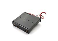 China 5.7x6.2x1.5cm 4AA Flat Battery Holder PVC Storage Box With Wire Lead for sale