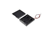 China 2 Wire 6v 4AA Battery Box Electronic Components With Wire And Switch for sale