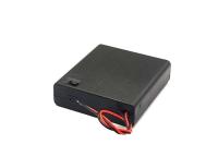 China 2 Wire 6v 4AA Battery Box Electronic Components With Wire And Switch for sale