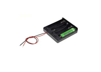 China 2 Wire 6v 4AA Battery Box Electronic Components With Wire And Switch for sale