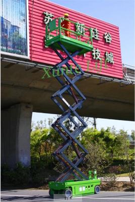 China DC Motor Driving 5.8m Self-propelled Heavy Duty Scissor Lift Loading Capacity 230kg with Extension Platform for sale