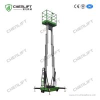 China Rigid 12m Height Hydraulic Lift Platform With Motorized Pulling Device for sale