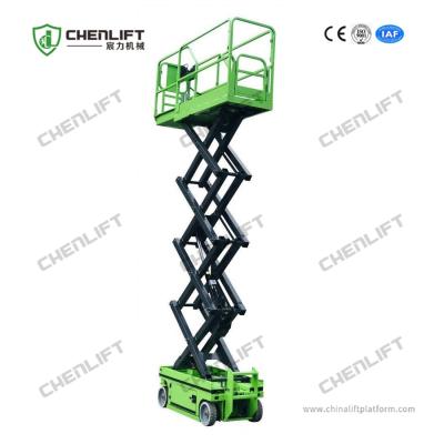 China Electric Aerial Work Platform Lift Capacity 320kg Self-propelled Scissor Lift of Max 13.8m Working Height for sale