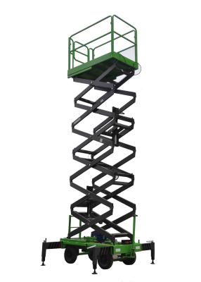 China 14 Meters Mobile Scissor Lift Hydraulic Man Lift Aerial Work Platform 500Kg Loading Capacity for sale