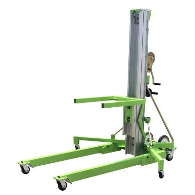 China Portable Manual Material Lift with Manual One Speed Winch for sale