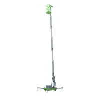China Aluminum Aerial Work Platform Single Mast Man Lift 8 Meters Lifting Height Vertical Lift for sale