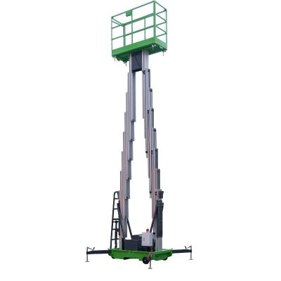 China 14m Double Mast Aerial Work Platform Durable Awp Equipment 150Kg Loading for sale