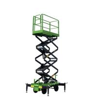 China 7.5 Meters Manual Pushing Mobile Scissor Lift X-Lift Platform 500Kg for sale