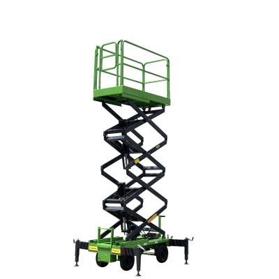 China 7.5 Meters Manual Pushing Mobile Scissor Lift X-Lift Platform 500Kg for sale
