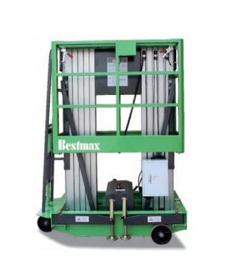 China 9 Meters Height Double Mast Aerial Work Platform With Small Loading Capacity 200Kg for sale