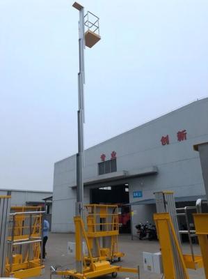 China 8m Single Mast Aerial Work Platform Aluminum Frame Hydraulic Lift Table for sale