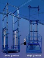 China Heavy Duty Cargo Lift Table Hydraulic Guide Rail Cargo Elevator Lifting Platform for sale