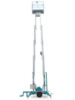 China Hydraulic Vertical Lift Aerial Work Platform Double Mast 14m High With 1 Year Warranty for sale
