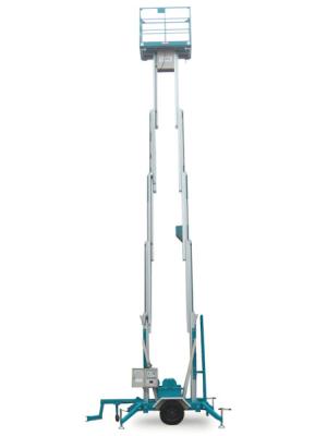 China Hydraulic Vertical Lift Aerial Work Platform Double Mast 14m High With 1 Year Warranty for sale