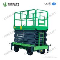 China 16 Meters Hydraulic Lift Platform Scissor Lift 300Kg For Working At Height In Green for sale