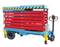China Folding Guardrails Mobile Scissor Lift With Manganese Steel Lifting Arm for sale