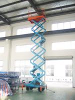 China Motorized scissor lift with loading capacity 500Kg and 9M Lifting Height and Extension platform for sale