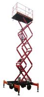 China 7.5 Meters Small Vertical Electric Scissor Manlift with Antiskid Checkered Plate for sale