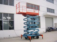China 2.2Kw Industrial 11 Meters Mobile Scissor Lift for Library, Restaurant for sale