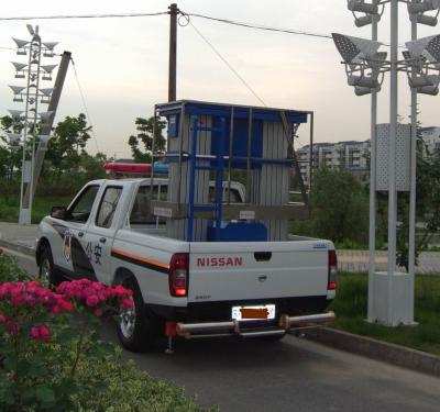 China 200Kg And 9m Dual Mast Aerial Work Platform Type Truck-Mounted And Aluminum for sale