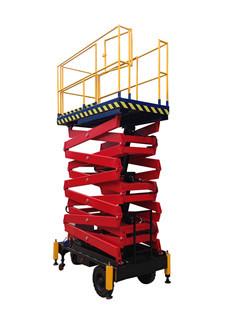 China Lifting Height 16m Mobile Scissor Lift Hydraulic Lift Aerial Work Platform 300Kg Loading Capacity for sale
